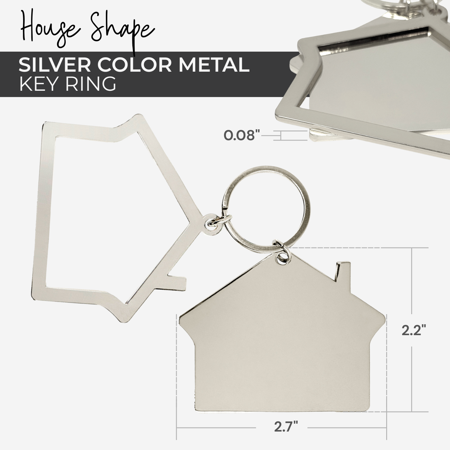 House Key Ring - 2 Houses - Large – Real Estate Supply Store