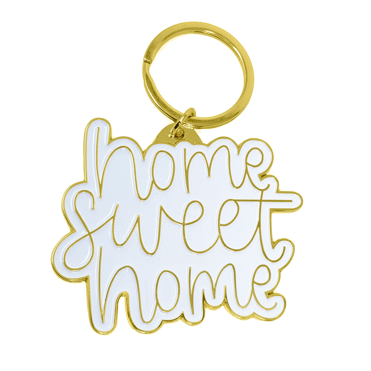 Home Sweet Home - Enamel Metal Key Ring – Real Estate Supply Store