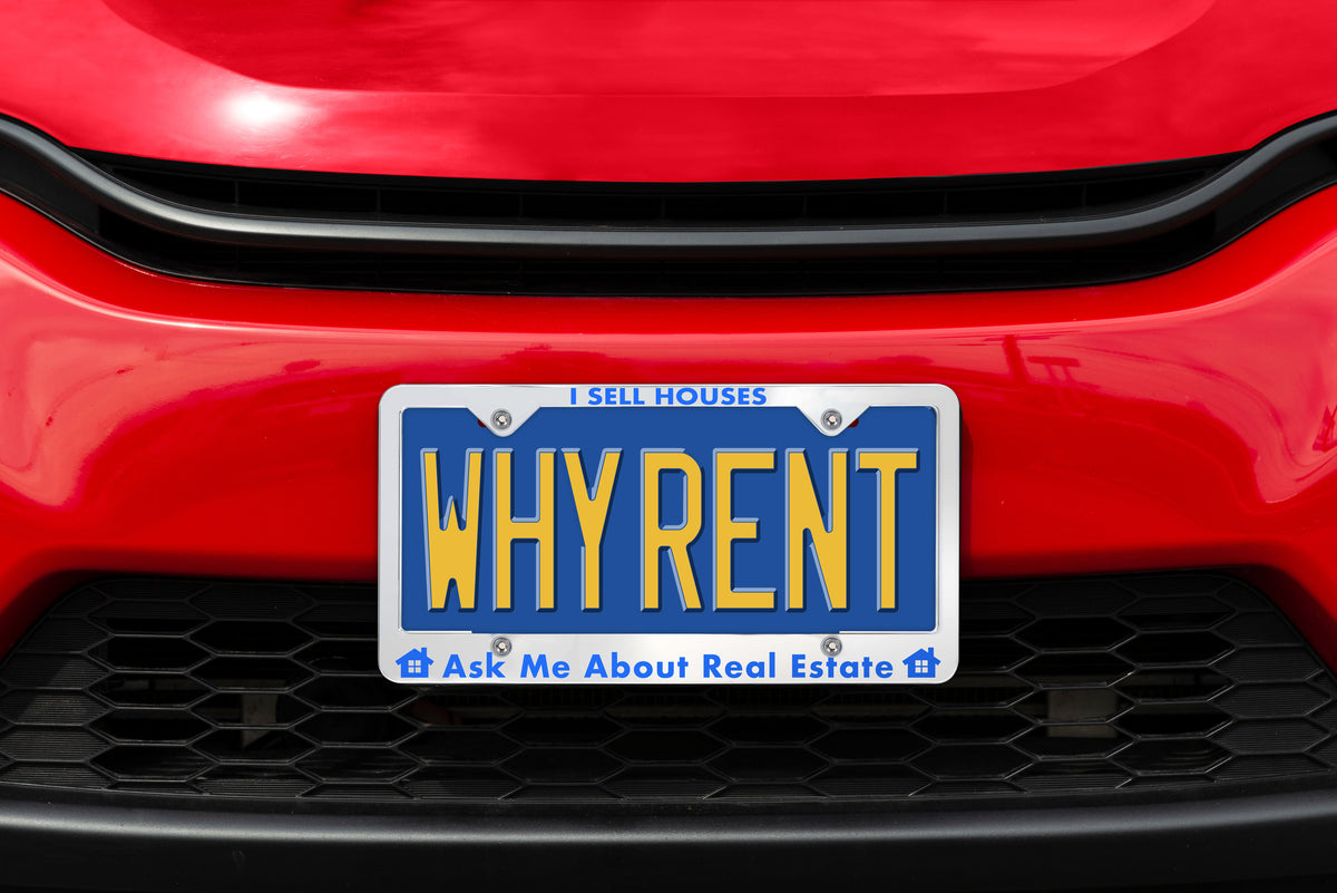 Real Estate License Plate Frame I Sell Houses Ask Me About Real Estate ...