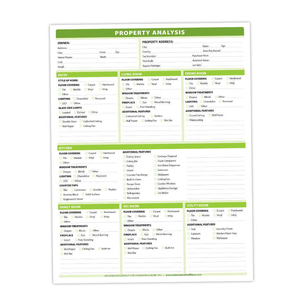 Property Analysis Pad - Great Real Estate Agent Tool – Real Estate ...