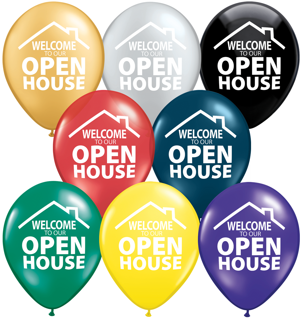 Welcome to Our Open House Balloons - Pack of 25 – Real Estate Supply Store